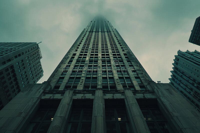 An old skyscraper stock illustration. Illustration of remains - 311128733