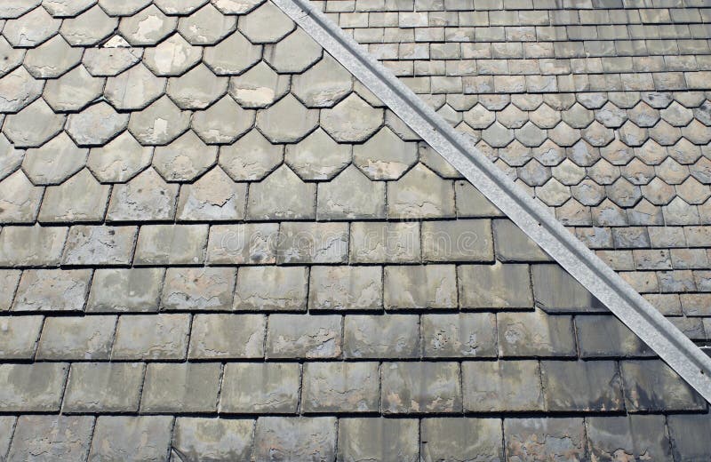Old Slate Roof stock image. Image of repair, crumbled - 5168653