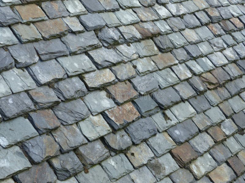 Old slate tiled roof stock image. Image of aged, architectural - 45378771