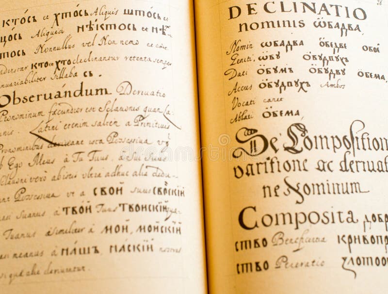 The Old Slavonic Grammar stock photo. Image of cyrillic - 69219774