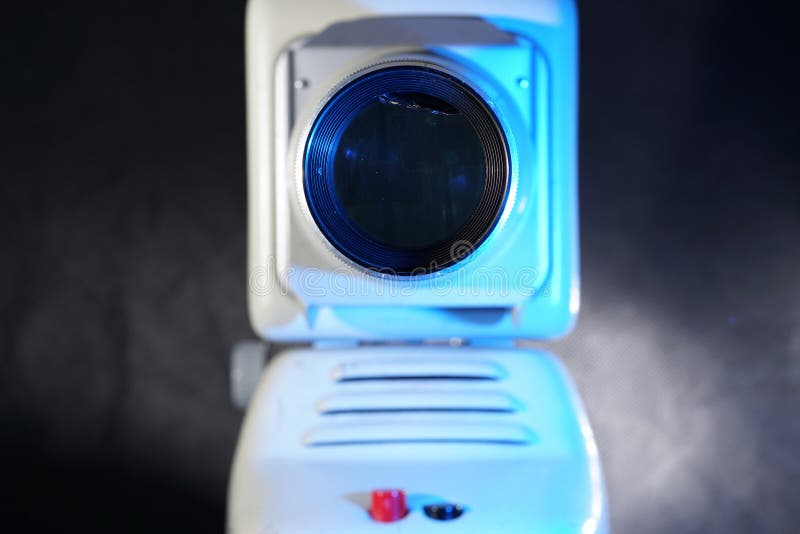 Old Slide Projector with Slide Frame Photographed in the Studio with ...