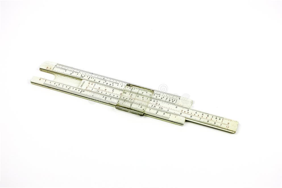 Old Slide Rule Calculator stock photo. Image of calculator - 163748772