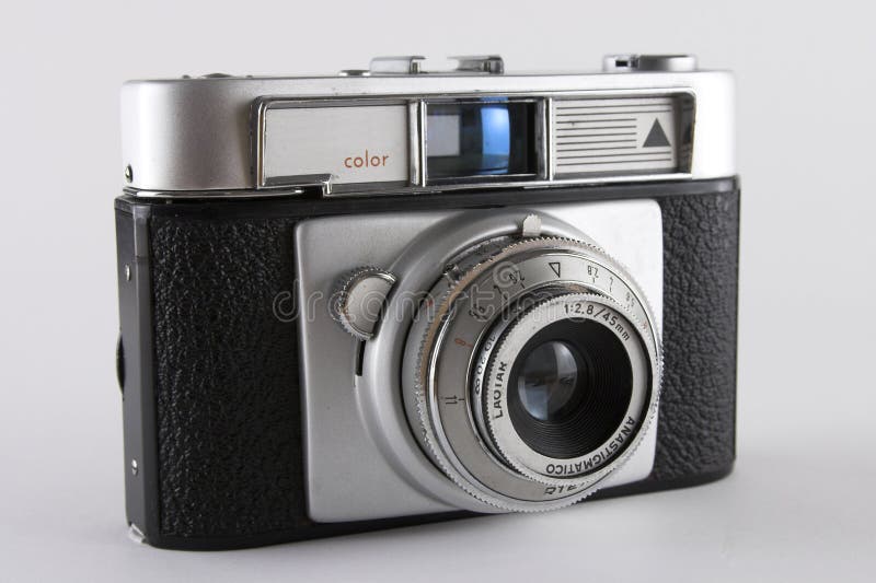 Vintage Camera Front Side View Stock Image - Image of vintage, aperture ...