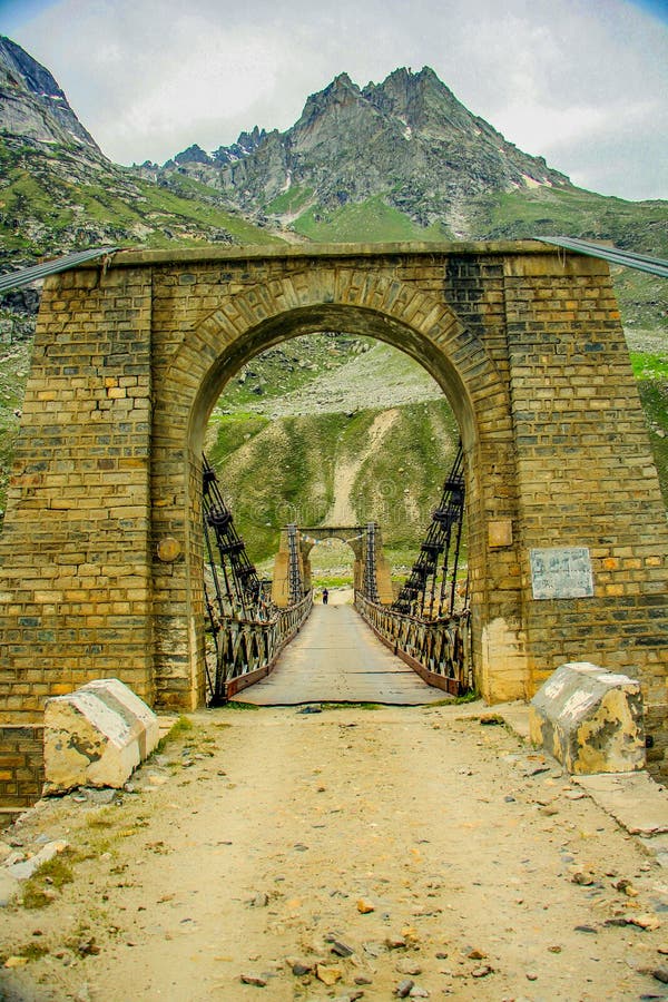 Old Small Bridge through a River in a Tropical Mountain Stock Image ...