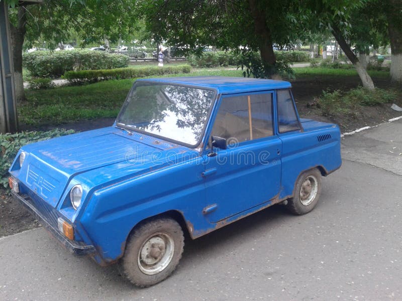 Old small car stock photo. Image of retro, trees, avenue - 69259228
