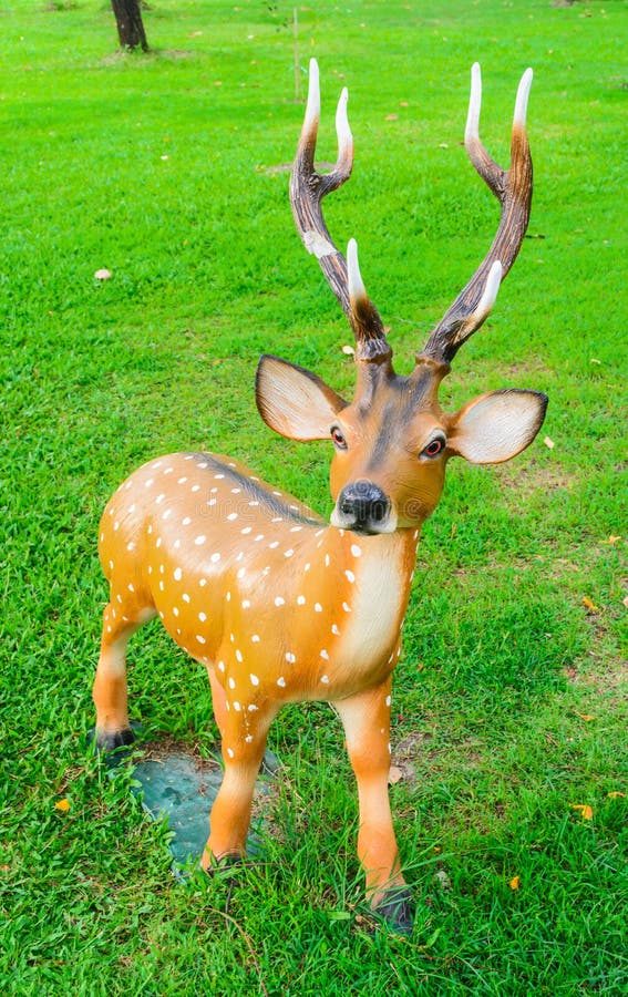 Old small dear statue stock image. Image of alone, background - 32502949