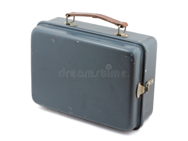 Old small metal case stock image. Image of security, retro - 17369433