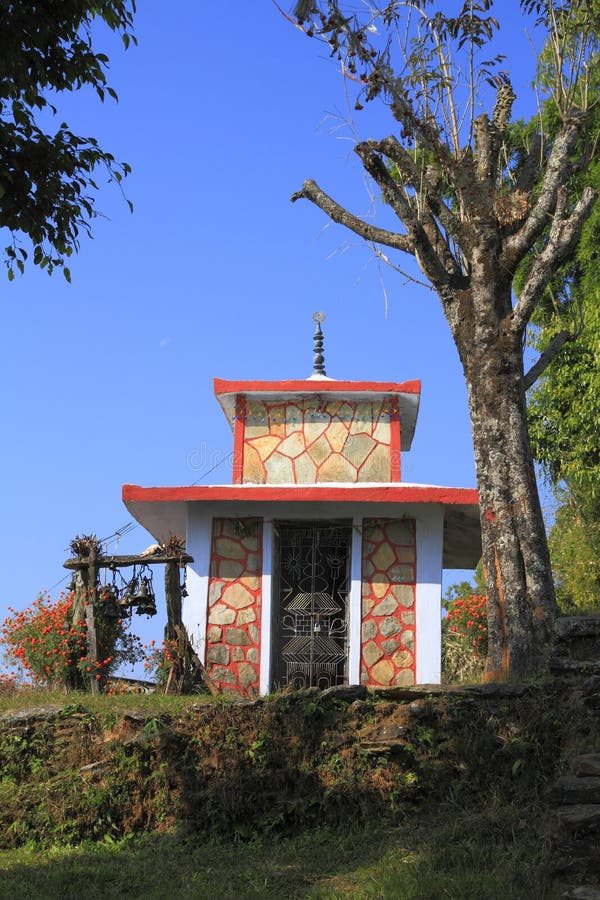 Old small stupa in Nepal stock image. Image of history - 68332037