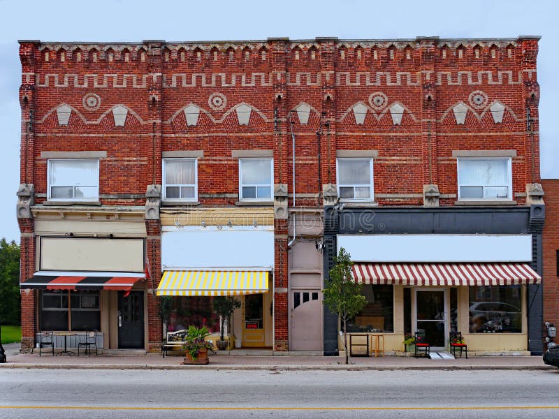 Old Small Town Victorian Building Stock Photo - Image of brickwork ...