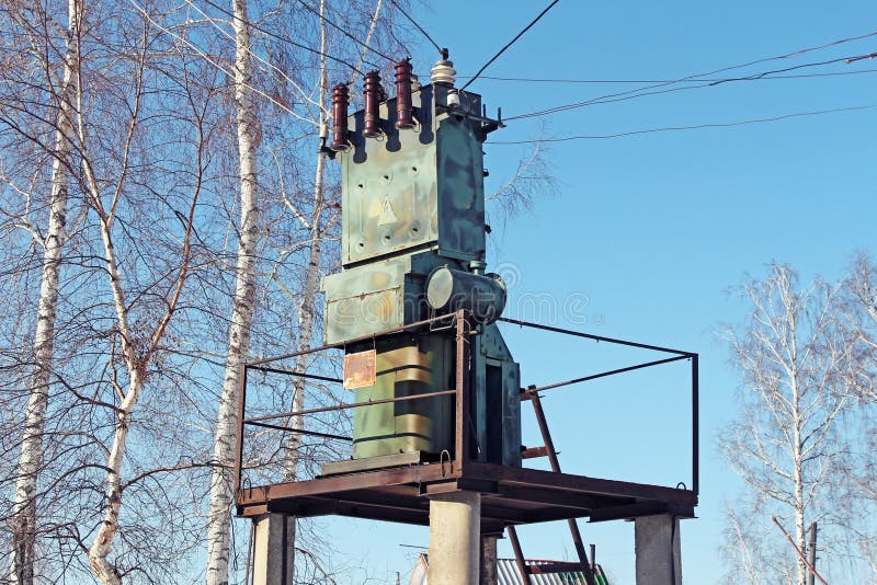 Old small transformer stock photo. Image of green, house - 68046504