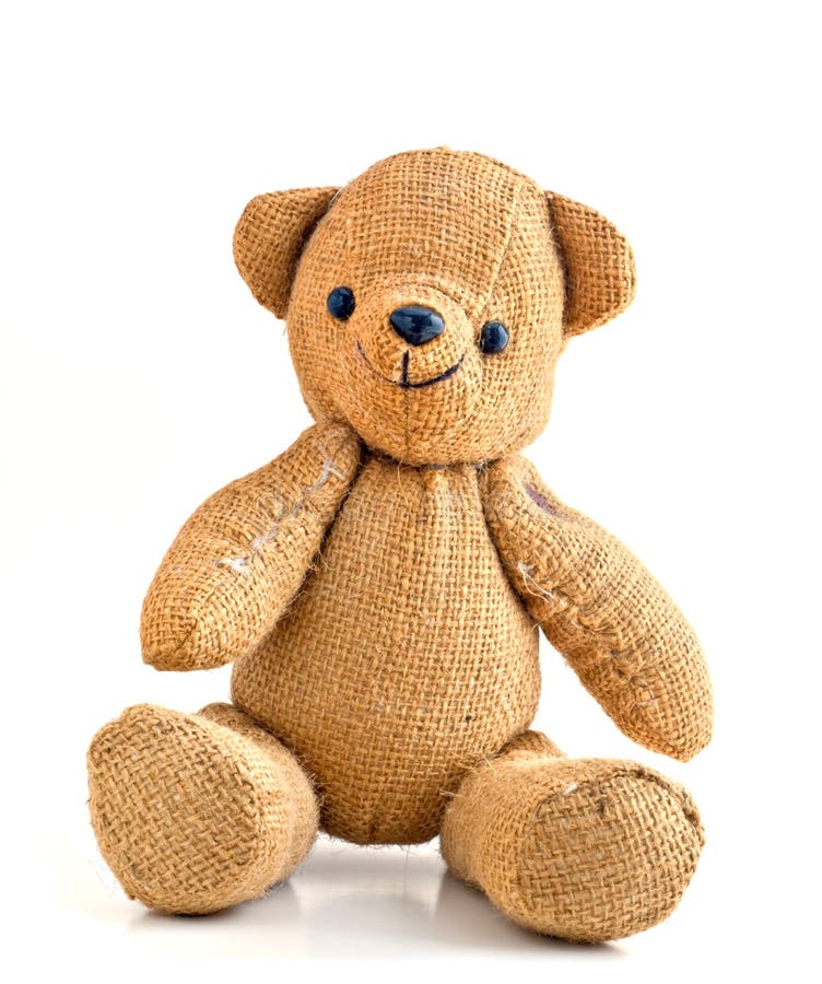 Old Smiling Burlap Teddy Bear Stock Photos - Free & Royalty-Free Stock ...