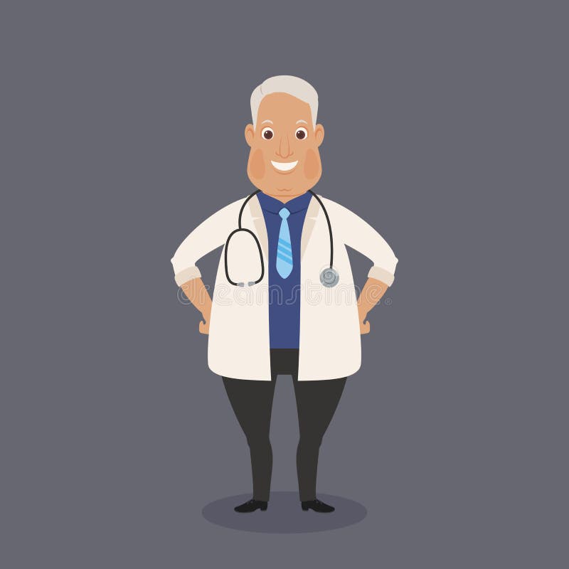 Old smiling doctor stock vector. Illustration of profession - 90945866