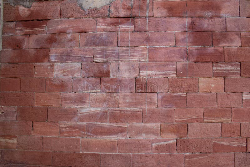 Old Smooth Red Brick Wall Background Stock Photo - Image of texture ...