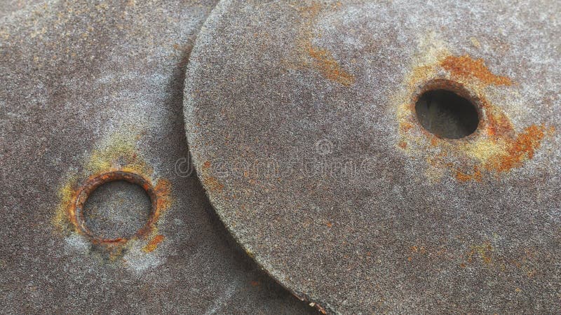 Old Round Sandpaper with Rust Stock Image - Image of background, grain ...