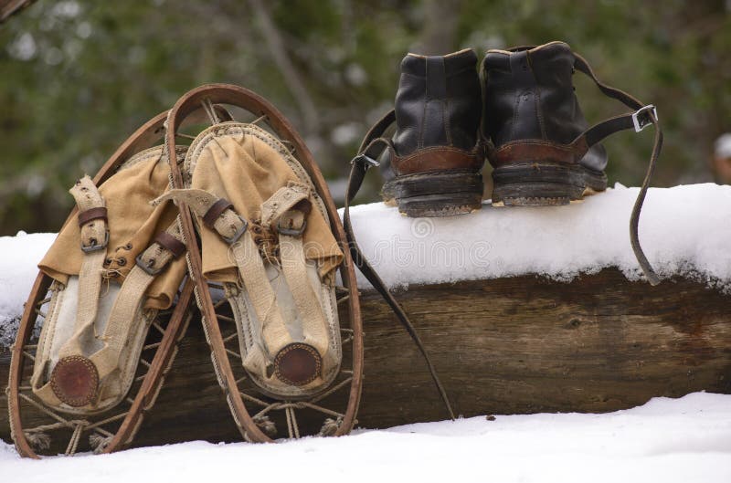 Old Snowshoes stock image. Image of retro, trekking, winter - 57967397