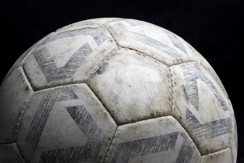 Old soccer ball stock photo. Image of soccer, leather - 13663244
