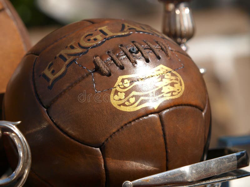 Old soccer ball stock photo. Image of seams, close, leather - 18911600