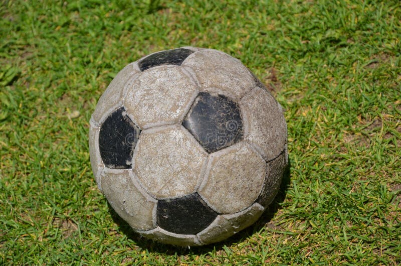 Old soccer ball stock image. Image of grass, nice, extraordinary - 24809905