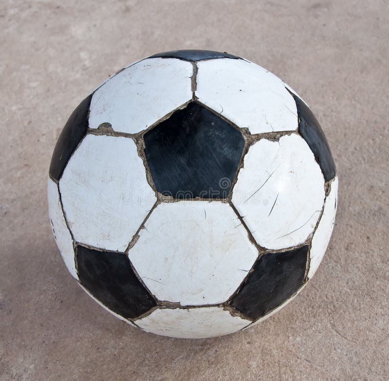 Old soccer ball stock image. Image of football, play - 25769213