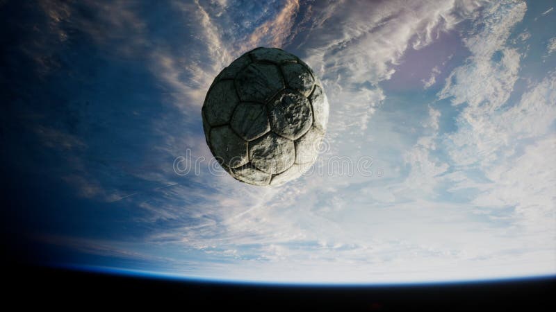 Old Soccer Ball in Space on Earth Orbit Stock Footage - Video of match ...