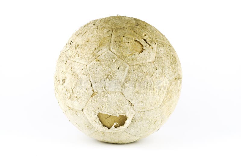 Old soccer ball stock image. Image of pentagon, soccerball - 43674203