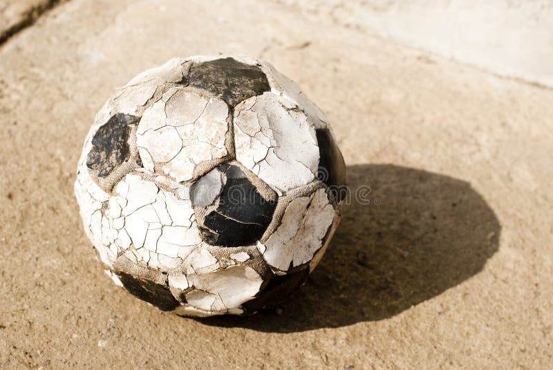 Old soccer (football) ball stock image. Image of ball - 24696395