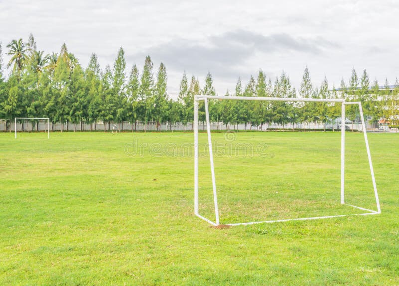 Old soccer goal stock image. Image of stormy, sport, grass - 46661227