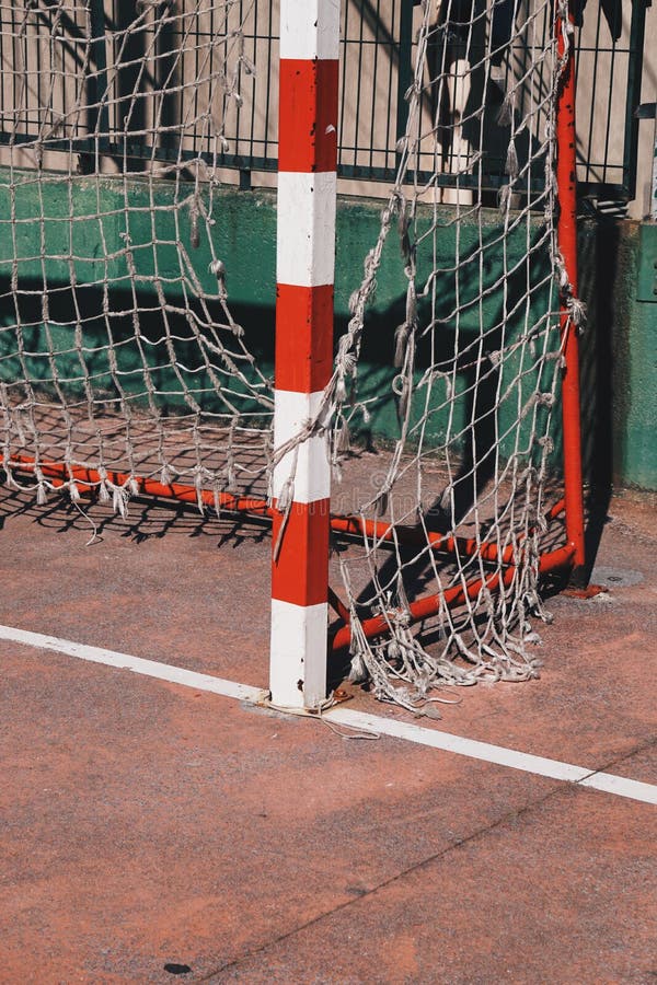 Goal with Broken Net and Abandoned Stock Image - Image of countryside ...
