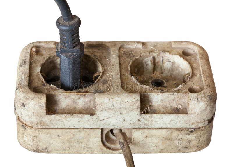The Old Socket Isolated on the White Background Stock Image - Image of ...