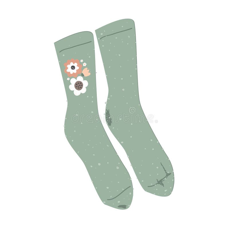 Old Socks with a Lot of Lints. Vector Isolated Illustration Stock ...