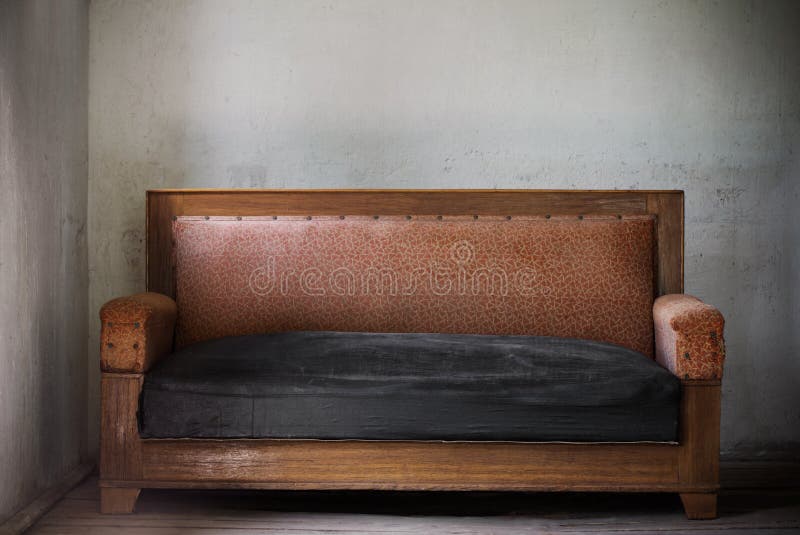 Old sofa stock image. Image of demolished, abstract, frame - 84149469