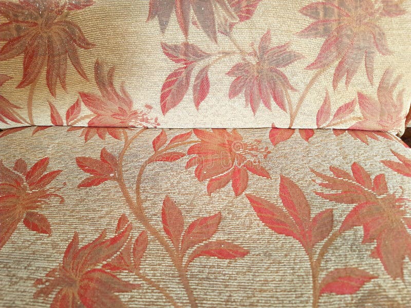 Old Sofa Pattern in the Living Room Stock Image - Image of living ...