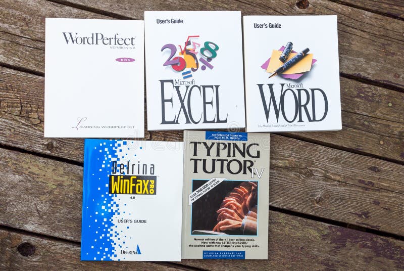 Old software manuals editorial photo. Image of vintage - 95219711