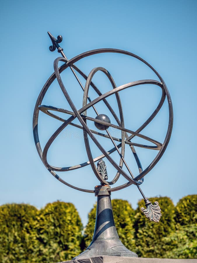 Solar Clock with Beautiful Sculpture Stock Photo - Image of male, angel ...
