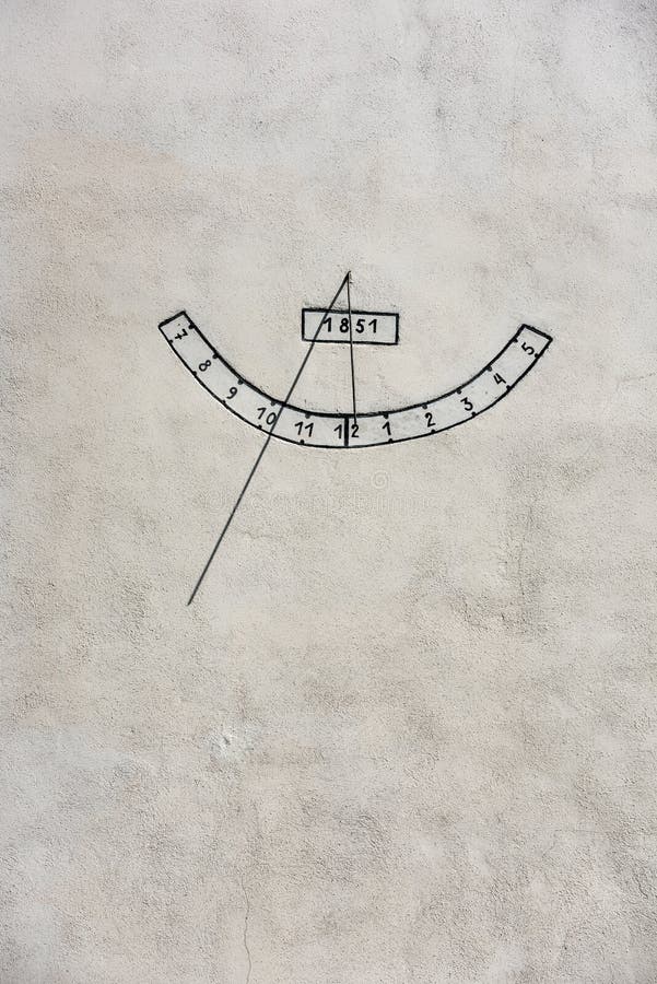 Old Solar Clock 1851. stock image. Image of instrument - 99299143