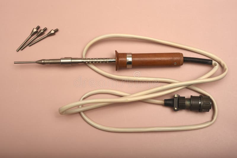 An Old Soldering Iron with a Silver Tip Stock Photo - Image of ...