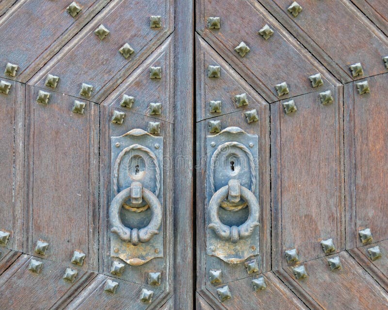 Old Solid Wood Door Closeup Stock Photo - Image of frame, gate: 127442470