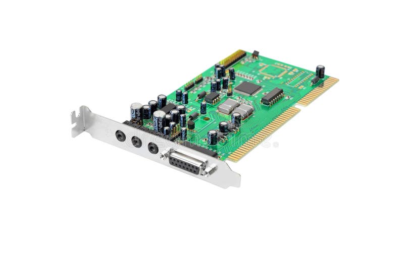 Old sound card, DOF stock photo. Image of lines, device - 46969710