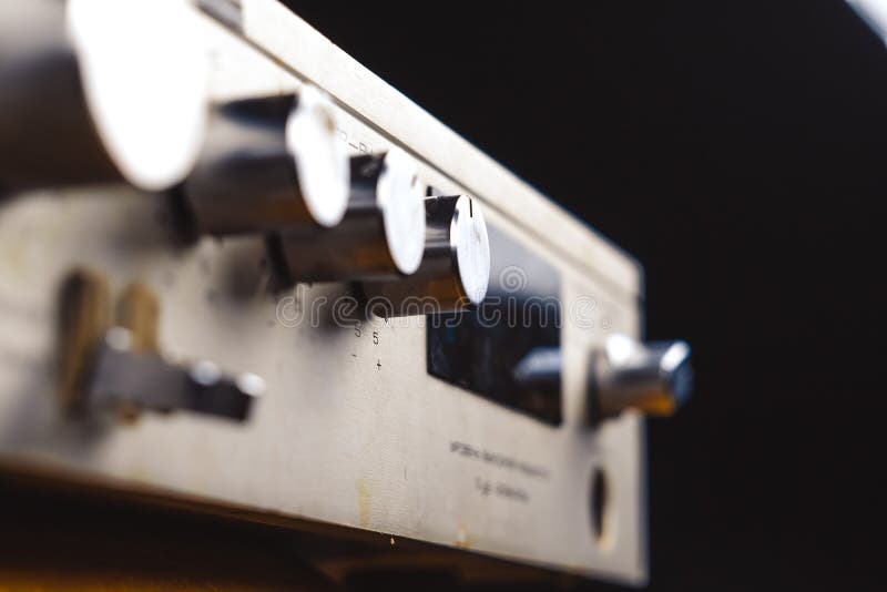 The old amplifier stock photo. Image of electric, knob - 126588024