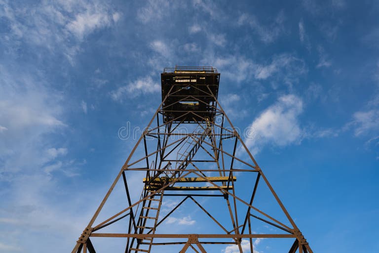 An Old Soviet Border Tower in Neeme Against a Blue Sky Stock Photo ...