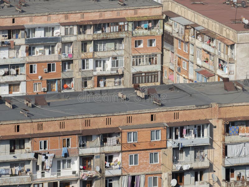 Typical Socialist Apartment Building Stock Image - Image of development ...