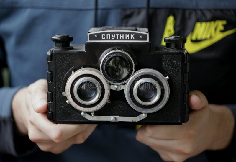 Old Soviet camera editorial photography. Image of bats - 124952042