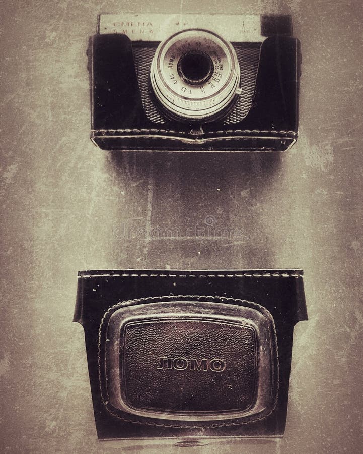 The Old Soviet Camera Smena-8M with a Leather Case Editorial Stock ...