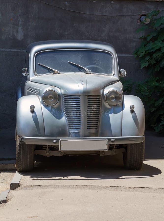Old Soviet Car stock photo. Image of headlights, moskvich - 186180708