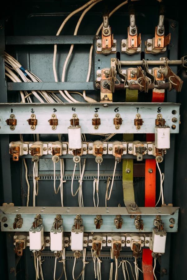 Old Soviet Electrical Panel. Stock Image - Image of industrial, energy ...