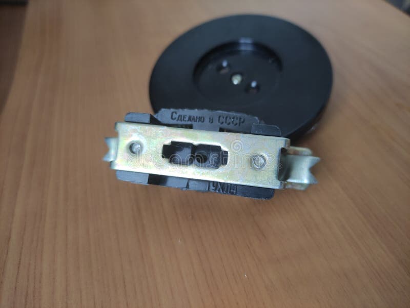 Old Soviet Electrical Socket on a Wooden Table Stock Image - Image of ...