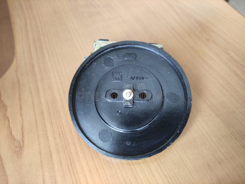 Old Soviet Electrical Socket on a Wooden Table Stock Image - Image of ...