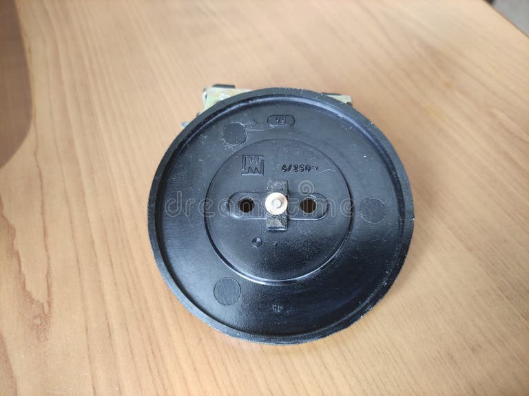 Old Soviet Electrical Socket on a Wooden Table Stock Image - Image of ...