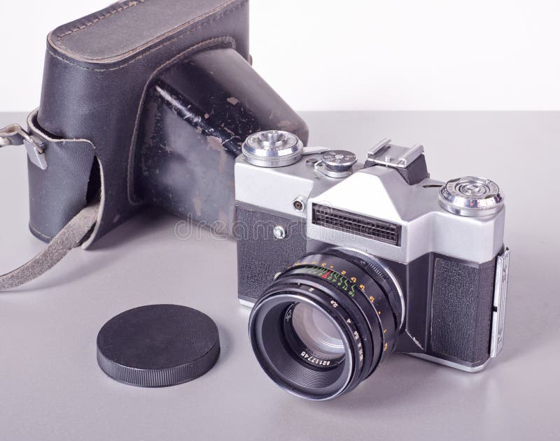 The old Soviet film camera stock image. Image of sensory - 23259619