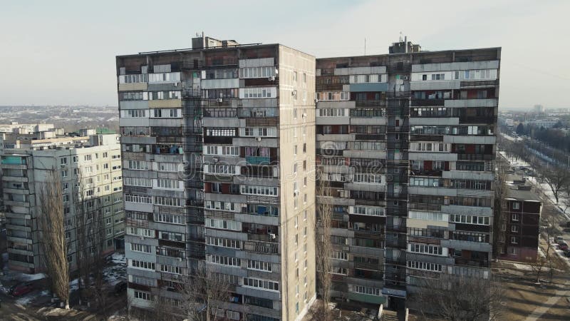 Old Soviet High-rise Buildings. Stock Video - Video of ussr, light ...